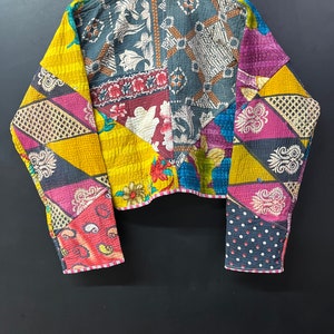 Kantha Quilted Jacket Vest Coat Vintage Handmade Cotton Vest Jacket ...