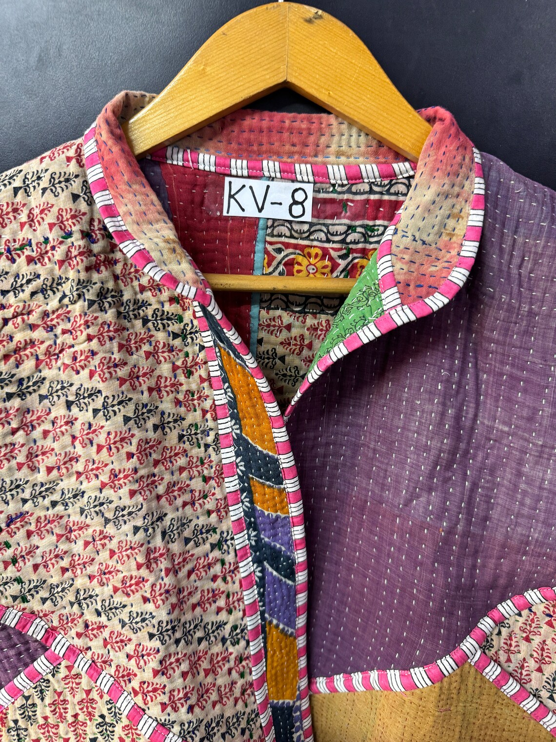 Vintage Kantha Quilted Jacket Vest Coat, Handmade Cotton Vest Jacket ...