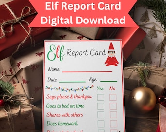 Elf Report Nice List Printable Elf Report Editable Elf Prop DIY Easy ...