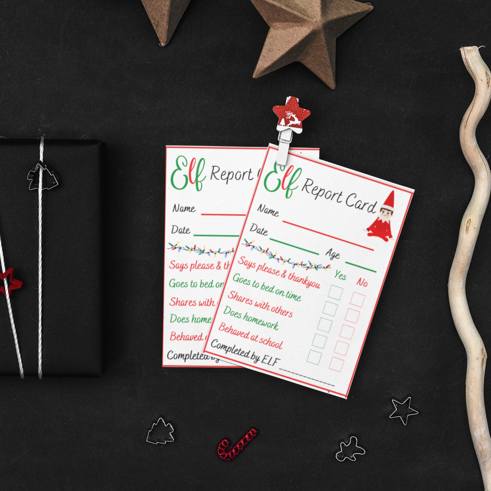 PRINTABLE Elf Report Card - Instant Digital Download - - Etsy