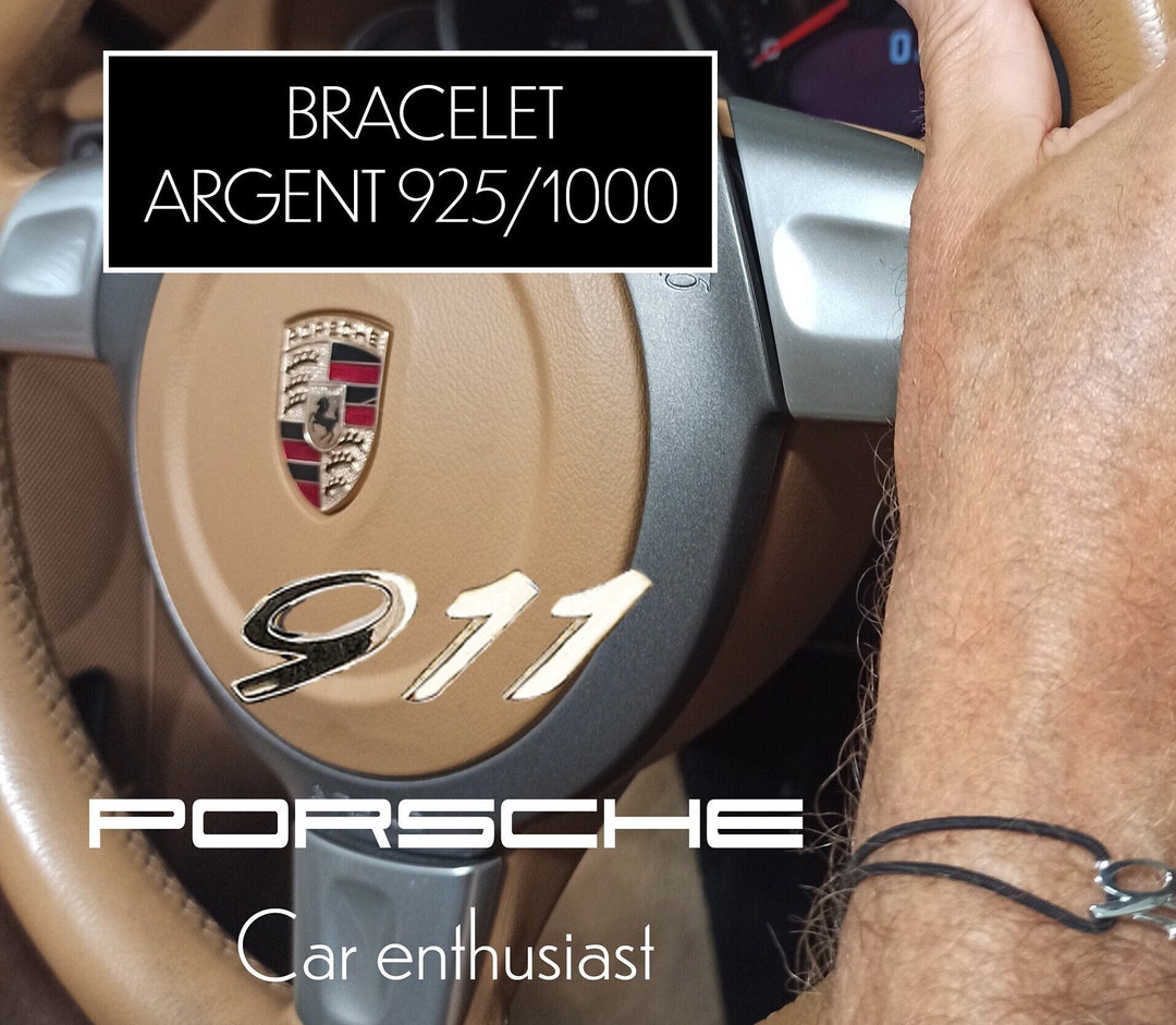 925 Silver BRACELET for PORSCHE 911 Enthusiasts ref 911 SS for M/f ...