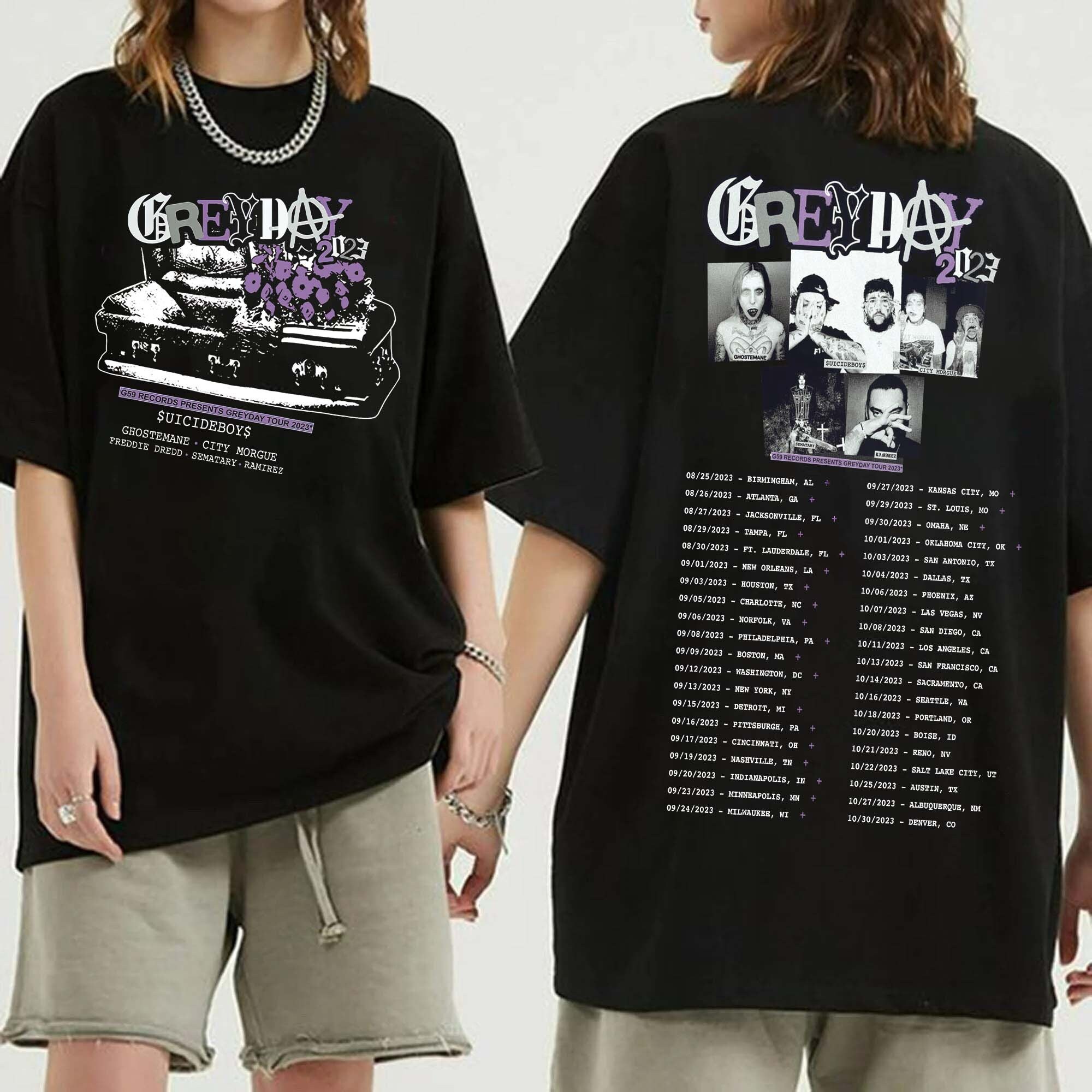 Gray Day Tour 2023 Shirt, Gray Day Tour 2side Shirt, band music shirt ...