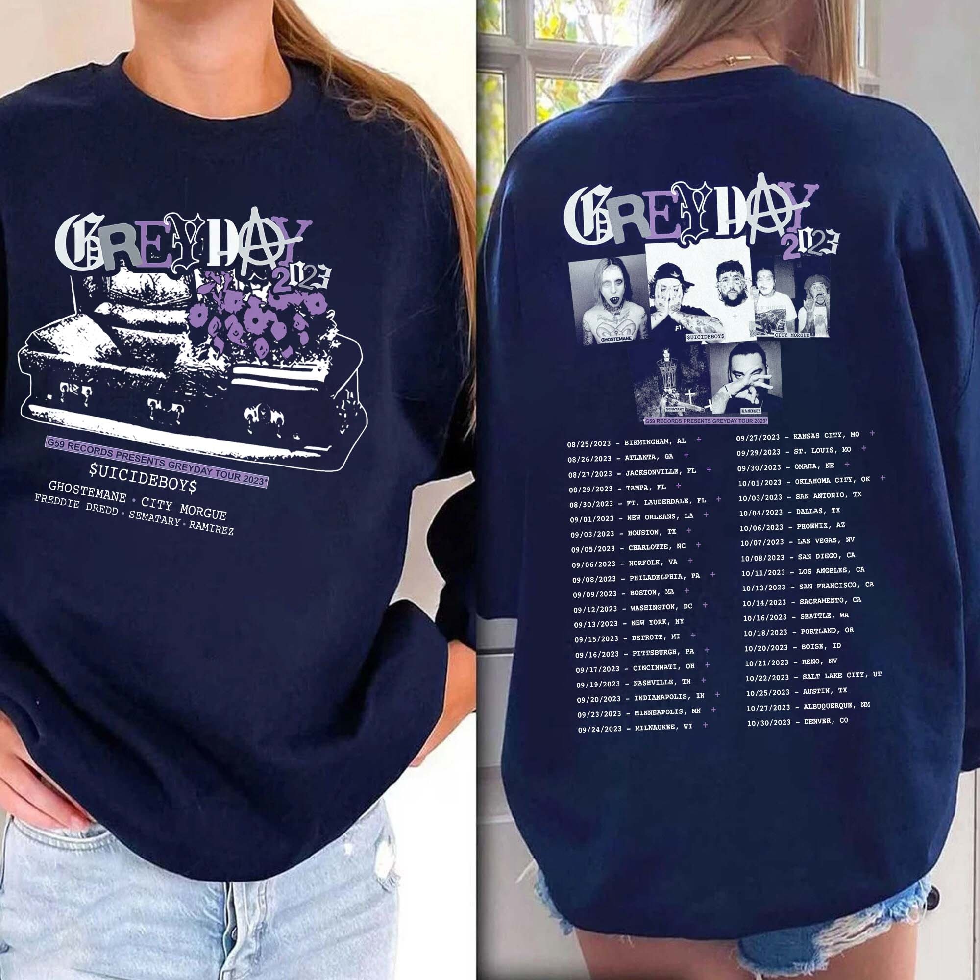 Gray Day Tour 2023 Shirt, Gray Day Tour 2side Shirt, band music shirt ...