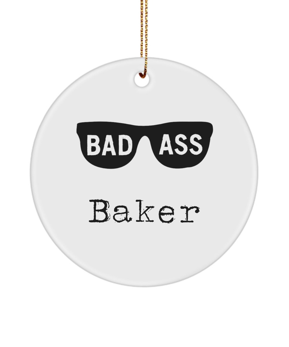 Baker Ornament Badass Gifts, Baker Keychain Gift Ideas for Work Colleague, Leaving Gift, New Job ...