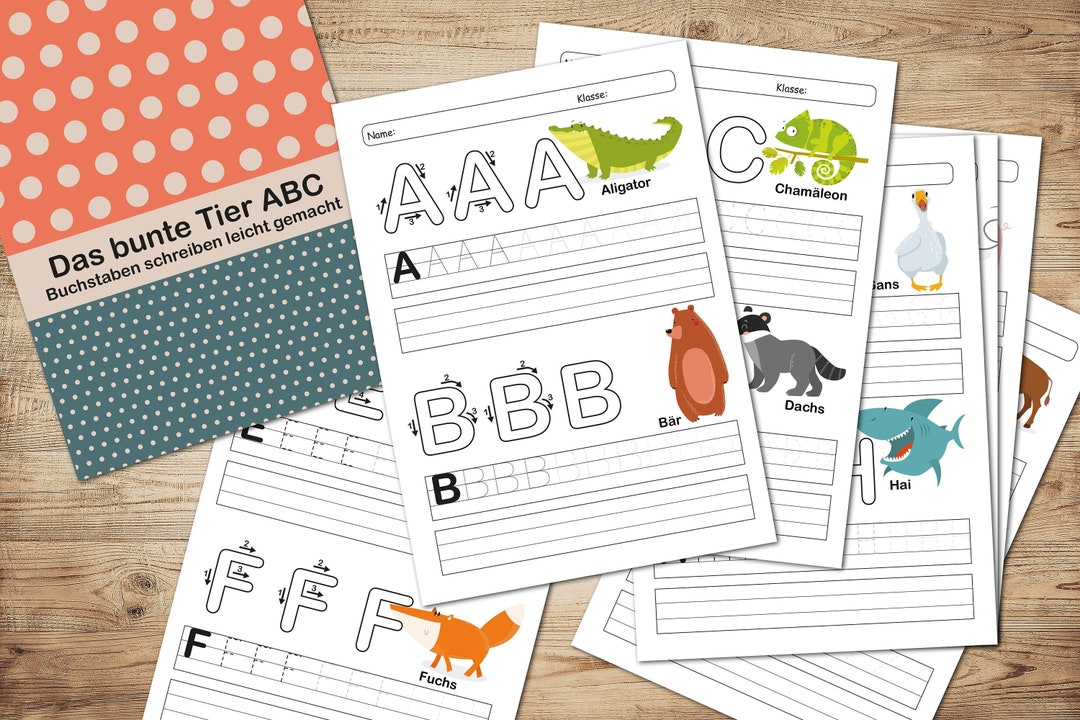 Alphabet Tracing Worksheets Learn to Write PDF Printable - Etsy