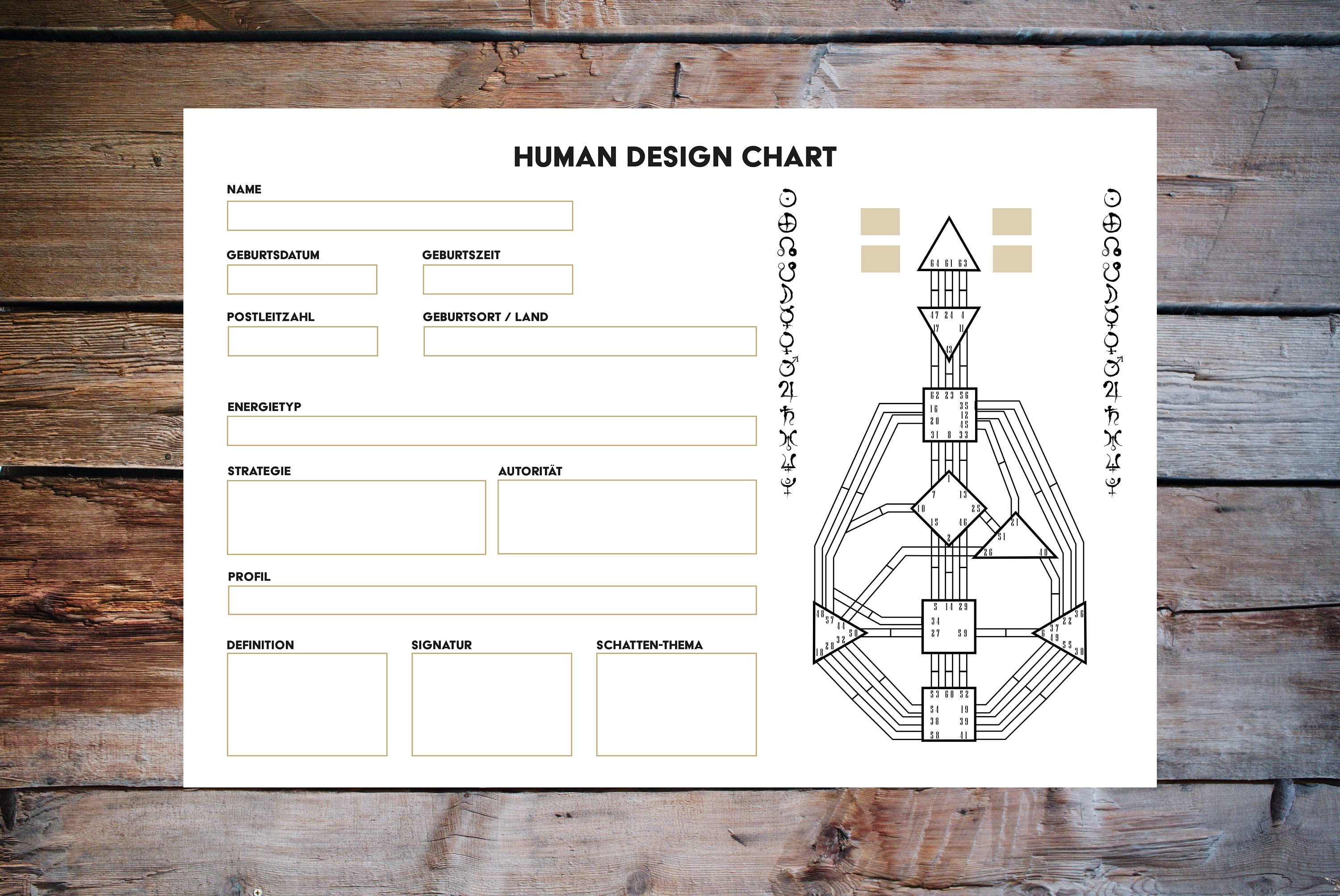 Human Design Chart Worksheet / Reading Worksheets / Template - Etsy