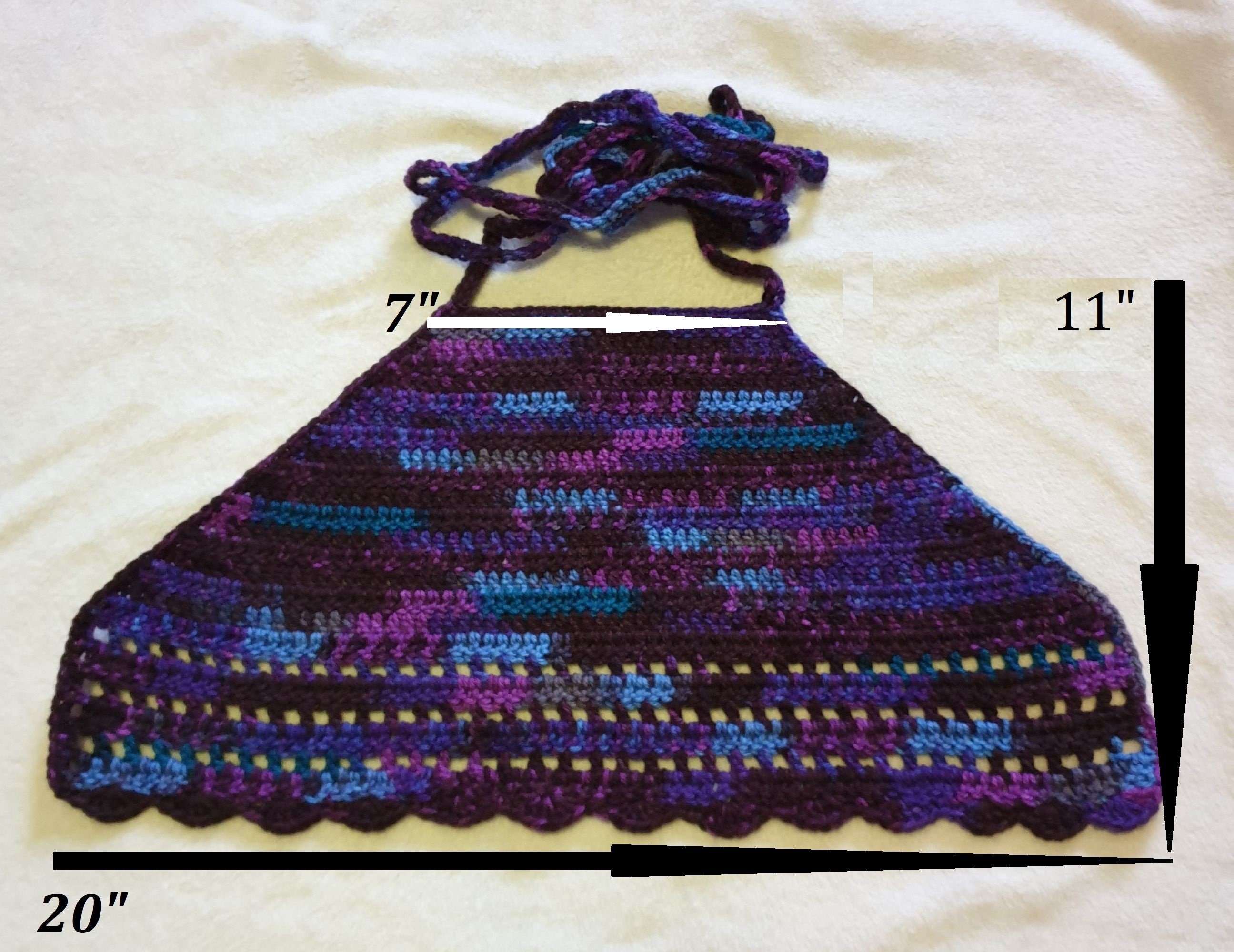 Handmade Crochet Top, Patons Fab DK Acrylic Yarn, Size Small(check ...