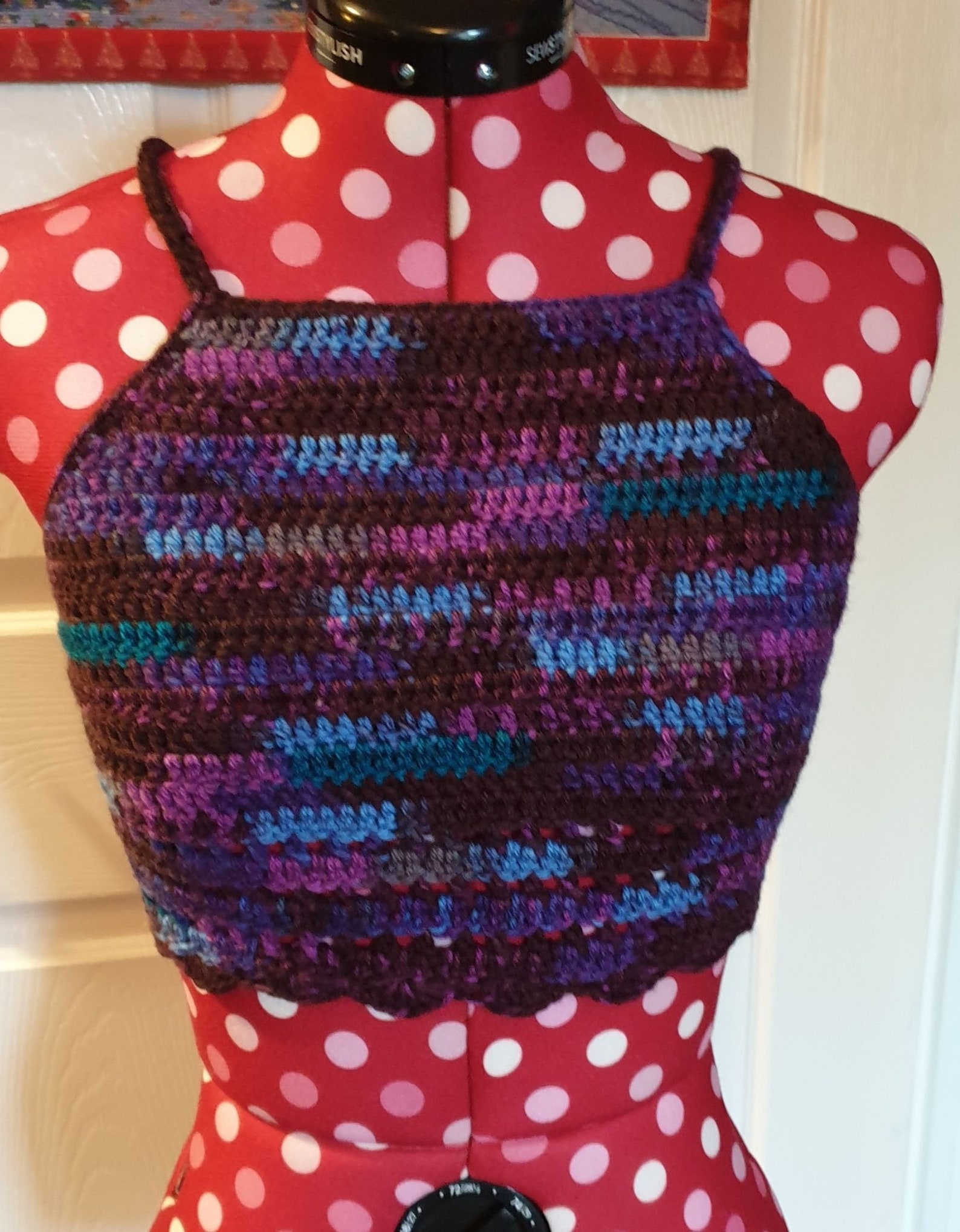 Handmade Crochet Top, Patons Fab DK Acrylic Yarn, Size Small(check ...
