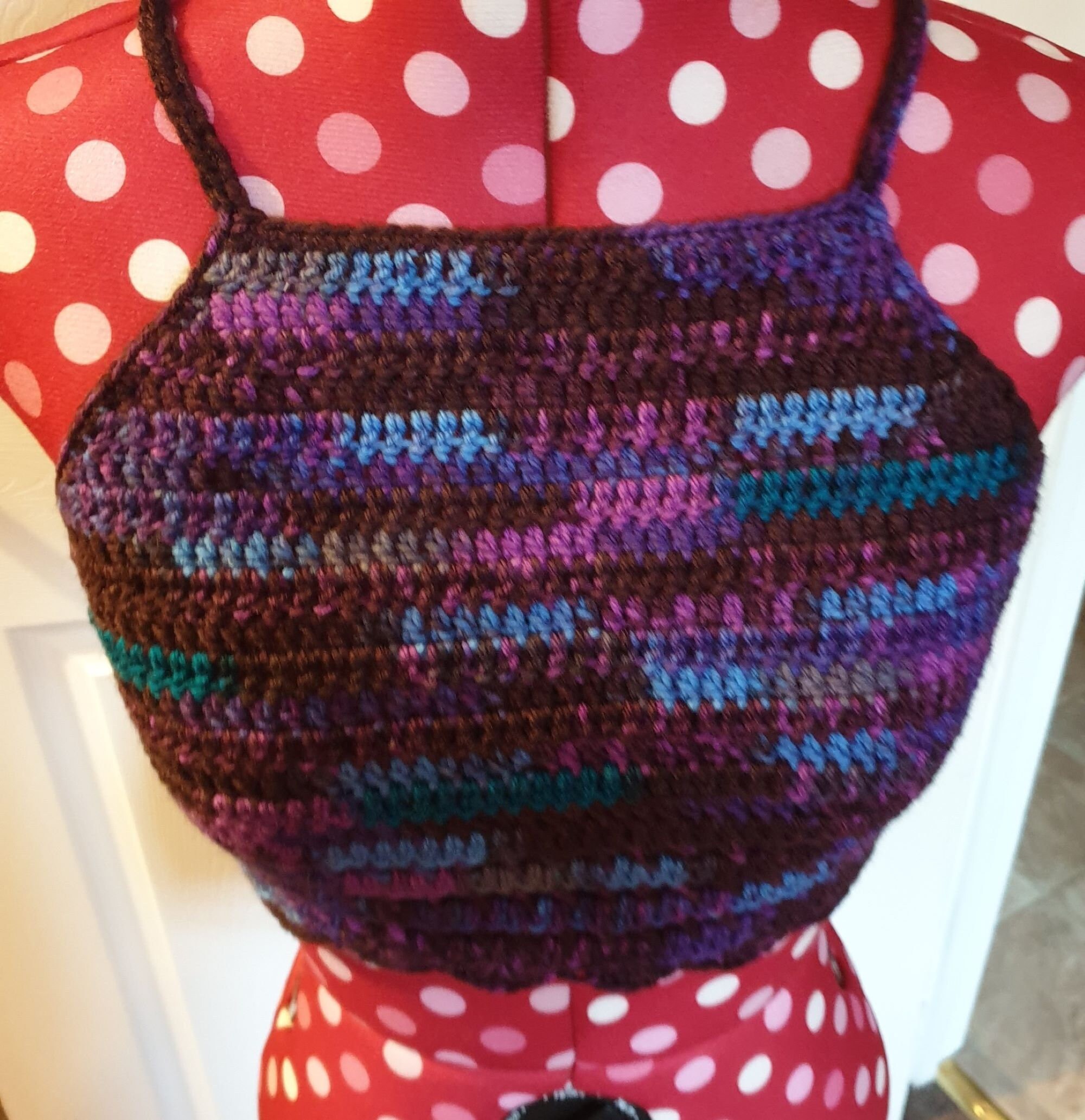 Handmade Crochet Top, Patons Fab DK Acrylic Yarn, Size Small(check ...