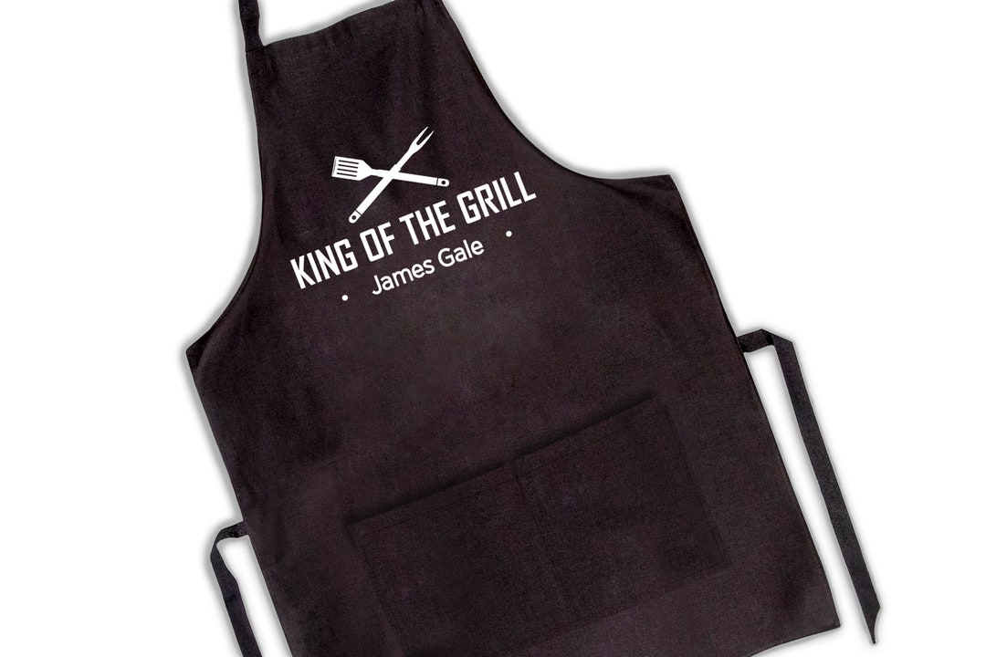 King of the Grill Apron Custom Men Apron Fathers Day Apron - Etsy