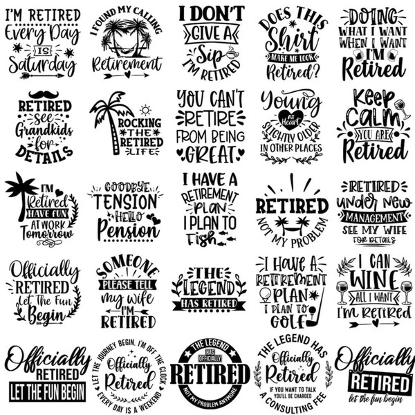 Retirement Svg - Etsy