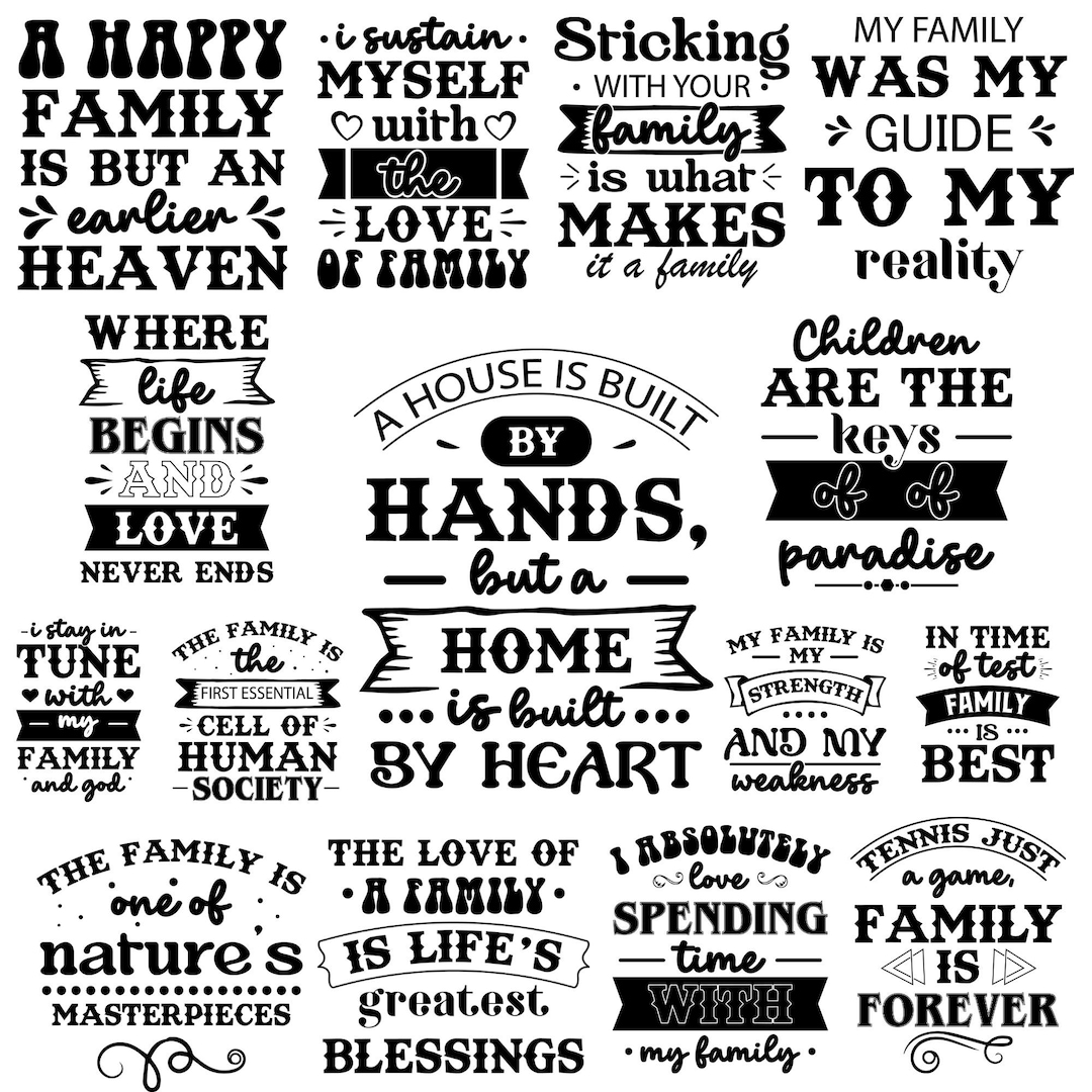 Family Svg Family Sign Svg Bundle Home Decoration Pack - Etsy