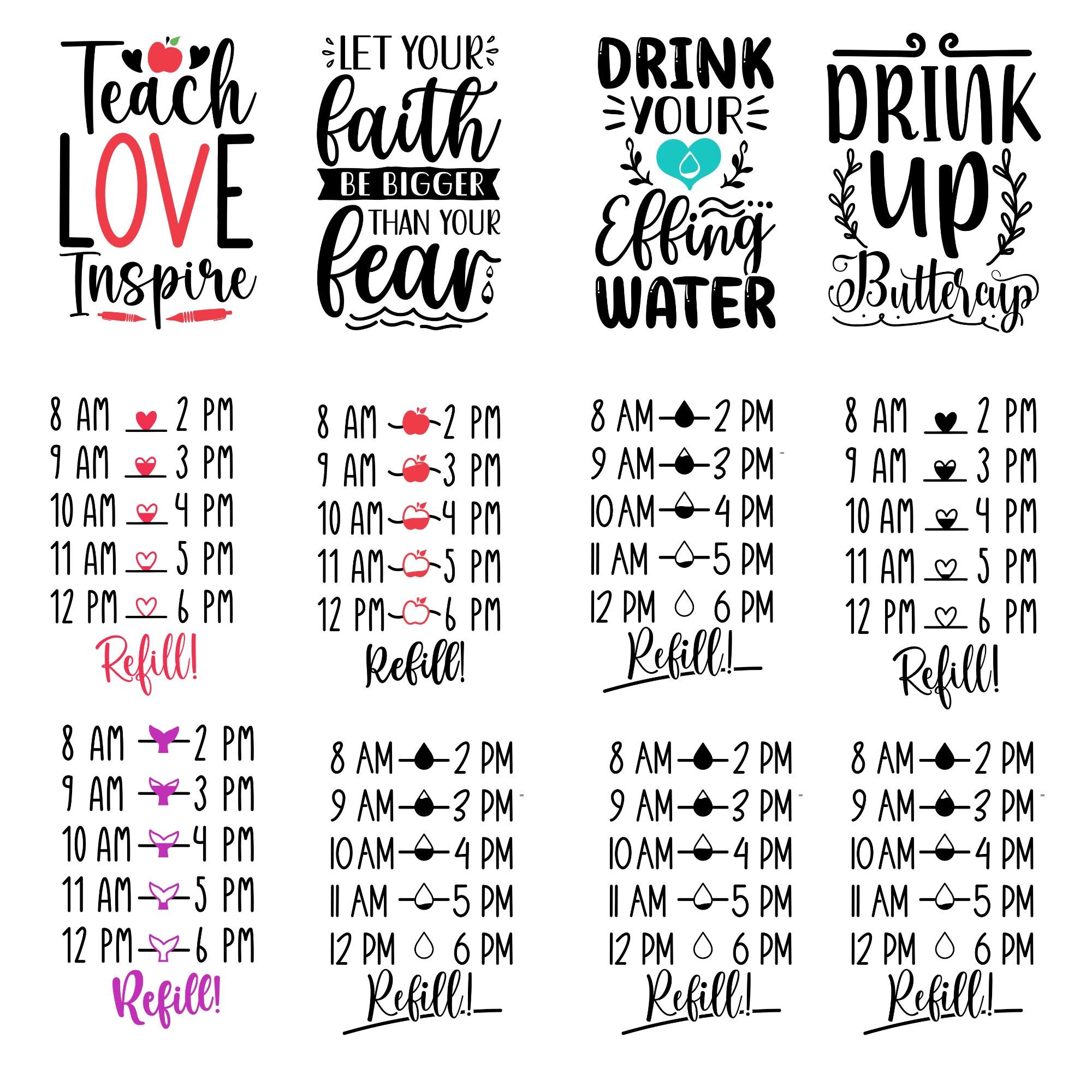 Water Tracker Svg Water Bottle Tracker SVG Water Bottle Svg - Etsy