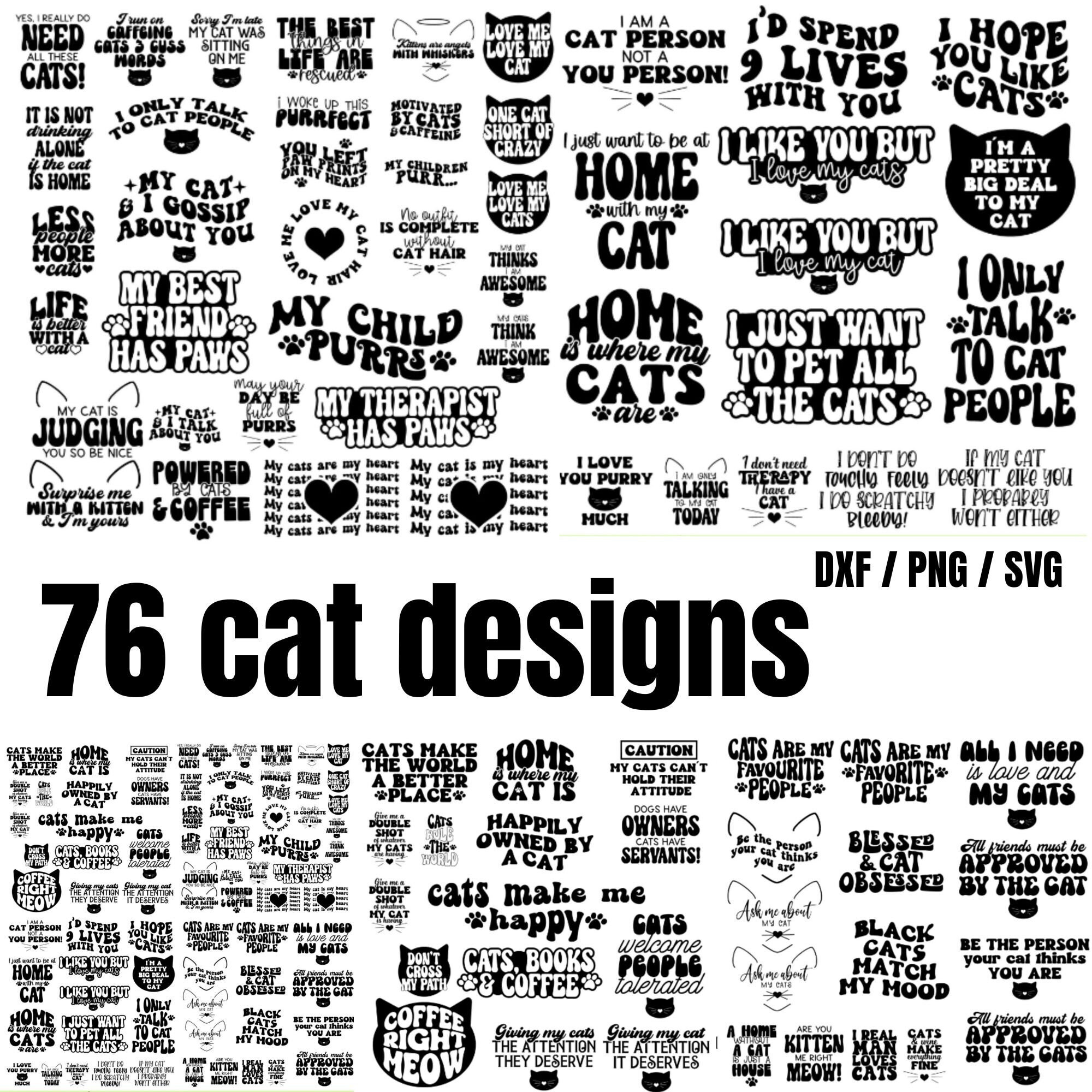 Cat Svg Black Cat Svg Cat Quote Svg Cat Silhouette SVG - Etsy