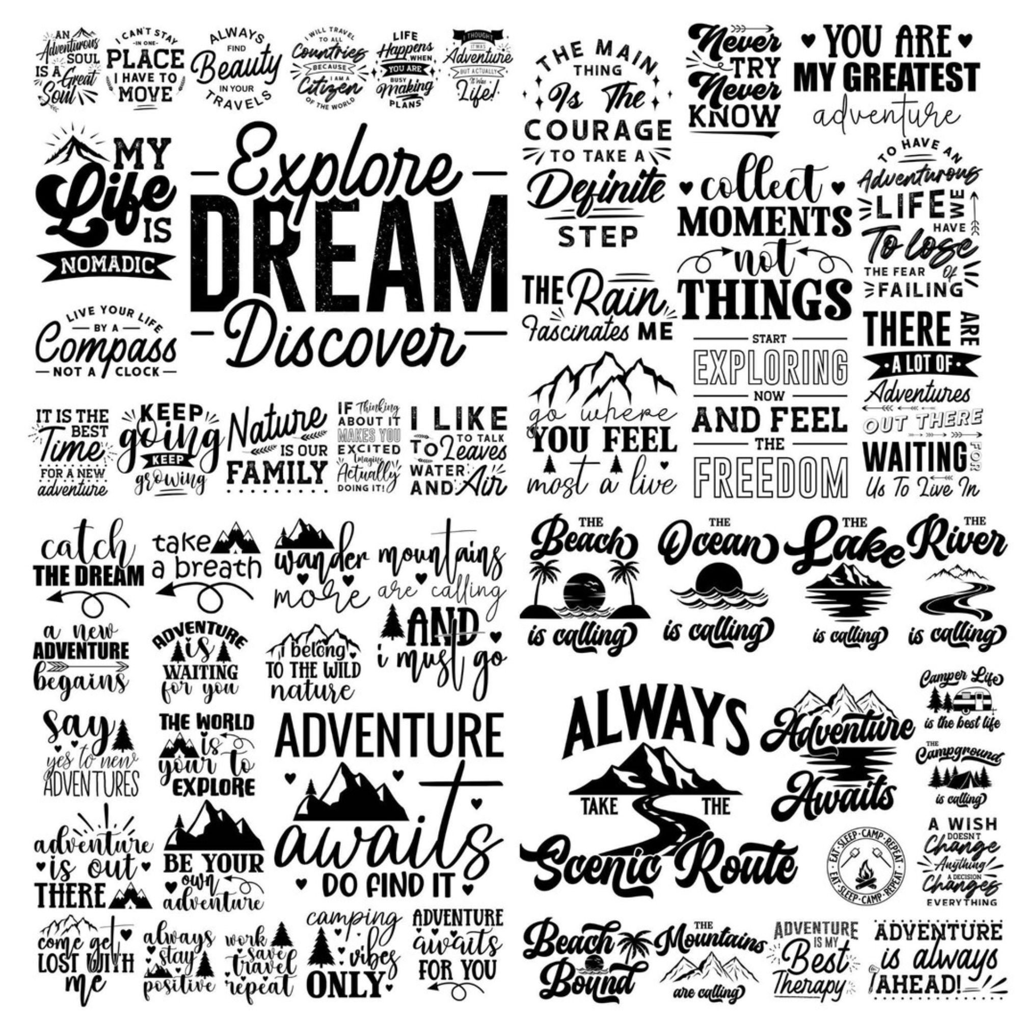 57 Travel SVG Bundle Discover Svg Camp Svg Mountains Svg - Etsy UK