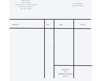 Invoice Template With Qrcode Barcode - Etsy