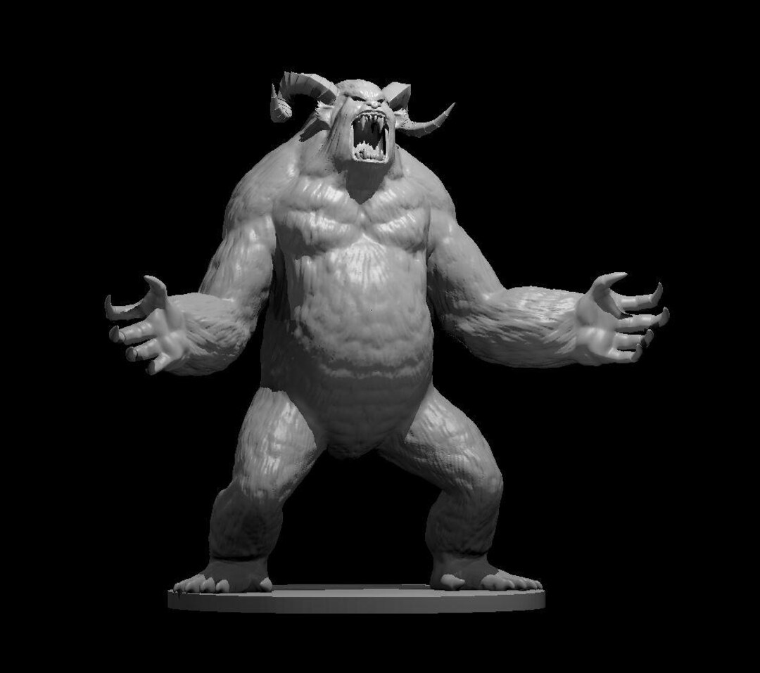 Yeti Miniature – 3D Printed Dnd Monster – Resin Figure - Etsy