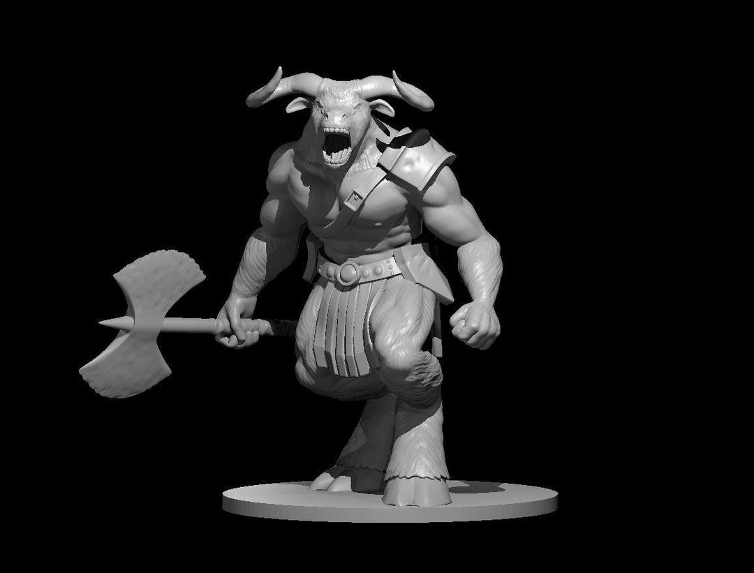 Minotaur Miniature – 3D Printed Dnd Monster – Resin Figure - Etsy