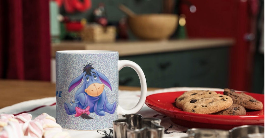 Glitter Eeyore Personalised Mug Floral Background 10 Designs Perfect ...