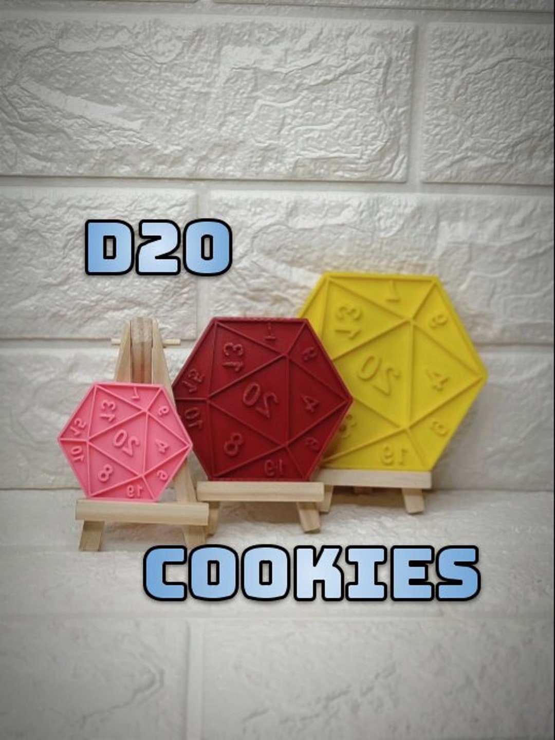 D20 Cookie Cutters Dnd Dice Themed 3D Printed Bundle Deals Cutting and ...