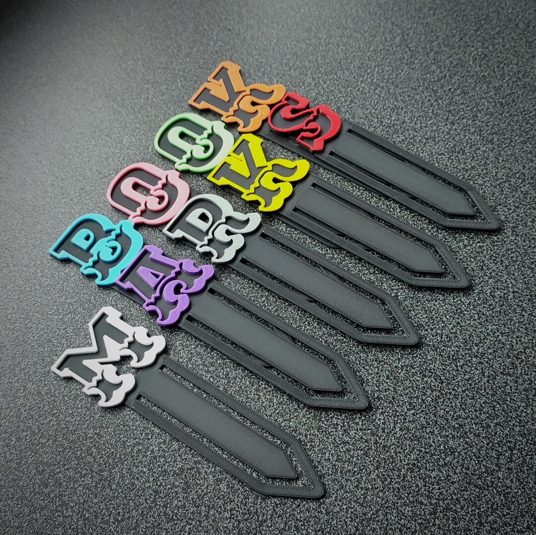 Personalised Bookmarks - 3D Printed Alphanumeric Custom Bookmarks ...