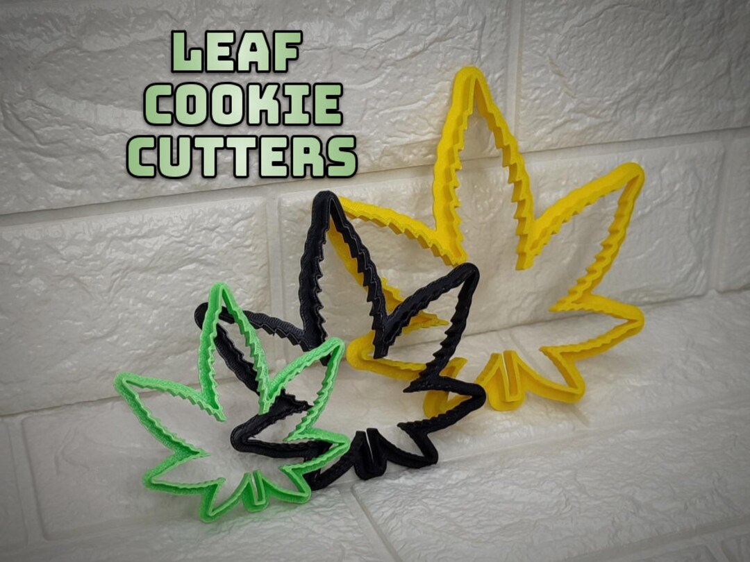 Weed, Pot, Marijuana, Cannabis Leaf Cookie Cutters 3D Printed 3 Sizes ...