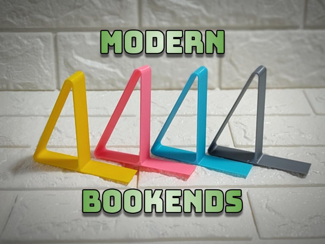 Minimalist Bookends 3D Printed Simple Design Modern & Stylish ...