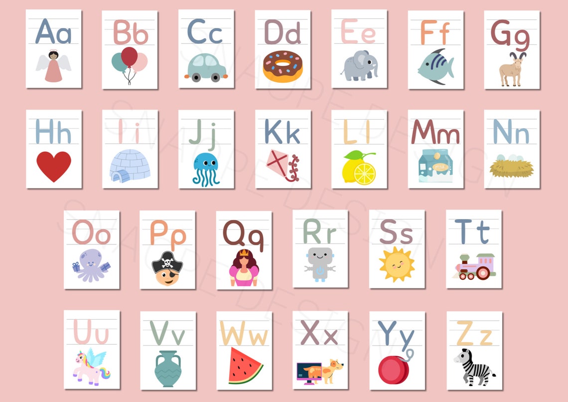Alphabet Posters Classroom Decorations Alphabet Reading - Etsy