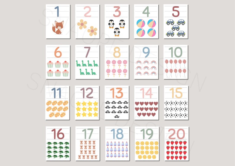 Numbers Posters 1-20, Classroom Decorations, Numbers, Counting Activity ...
