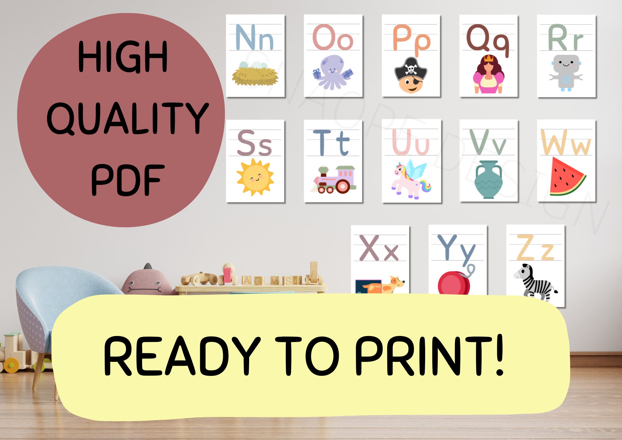 Alphabet Posters Classroom Decorations Alphabet Reading - Etsy