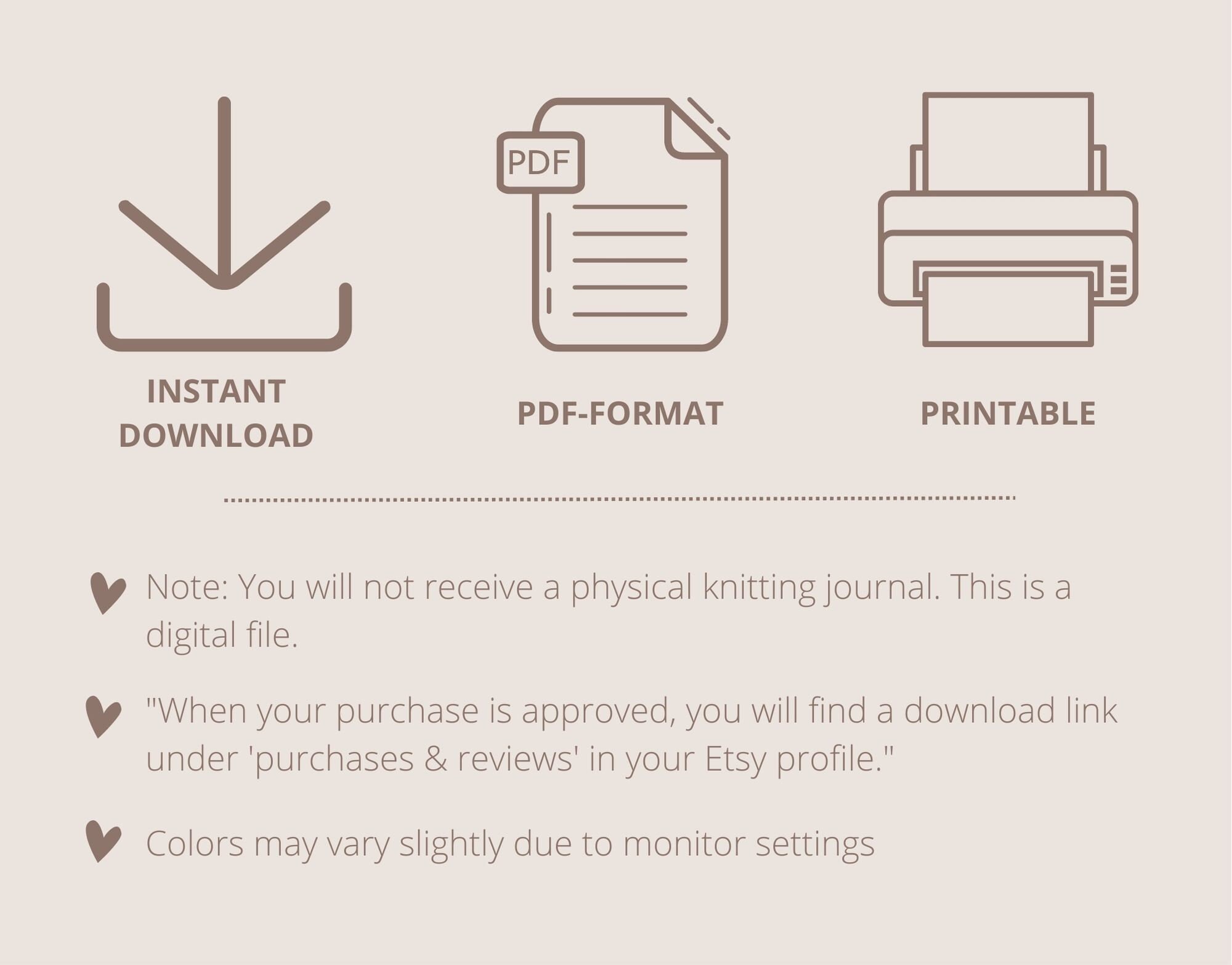 PRINTABLE Knitting Planner, Knitting Journal, Knitting Project Planner ...