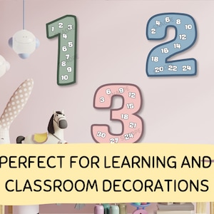 Skip Counting Posters, Classroom Decorations, Large Numbers, Counting ...