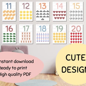 Numbers Posters 1-20, Classroom Decorations, Numbers, Counting Activity ...