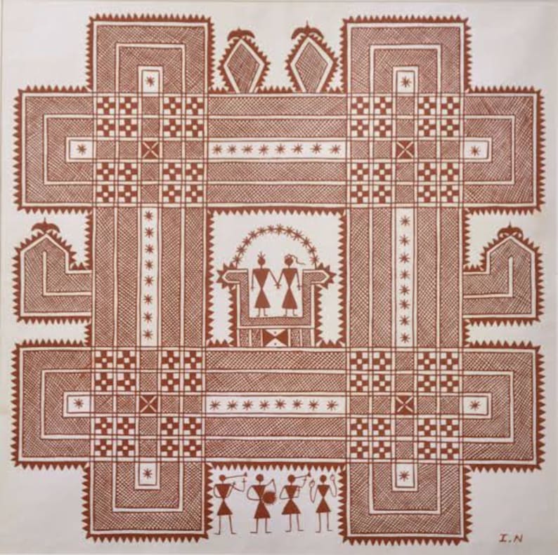 Handpainted Chittara Painting of Village Marriage Scenery - Etsy