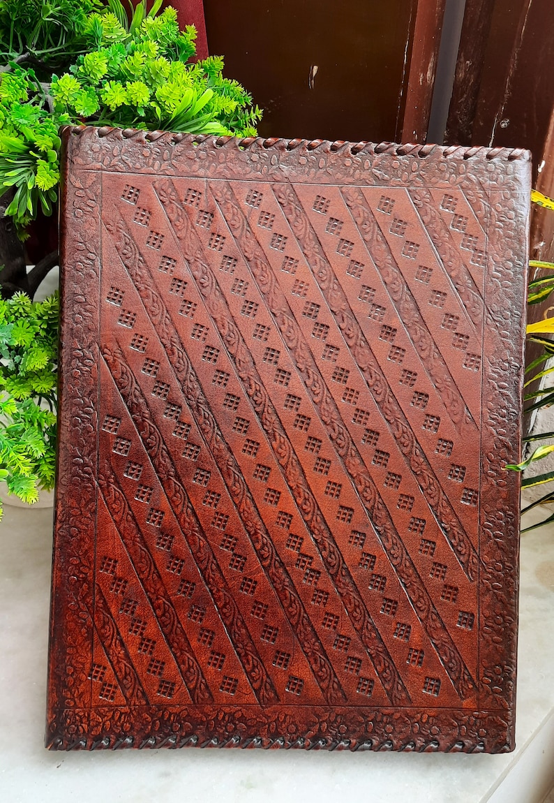 Personalized Hand Embosser Leather Binder Cover | Tree of Life Grimoire ...