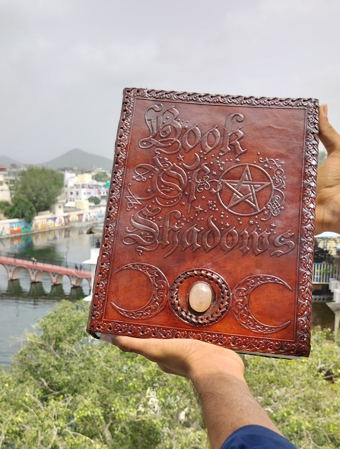 Personalized Book of Shadows Large Notebook: Vintage Plain Paper Witch ...