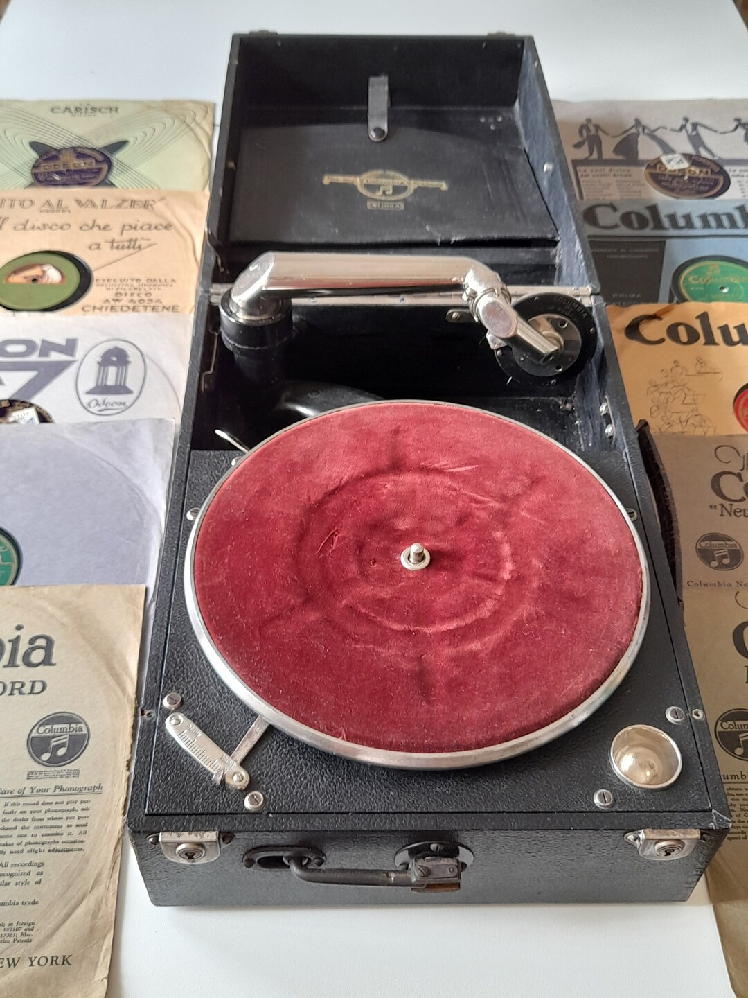 Grafonola Columbia Viva-tonal Model 109-A RARE With 10 78 Rpm Vinyl Records - Etsy Australia
