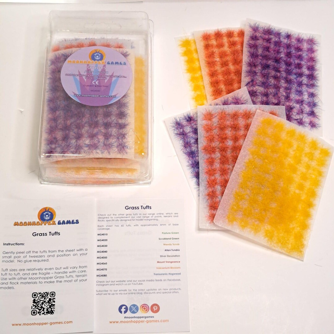 Grass Tufts Alien Tundra, Scenics, Miniature Wargaming, Miniature ...