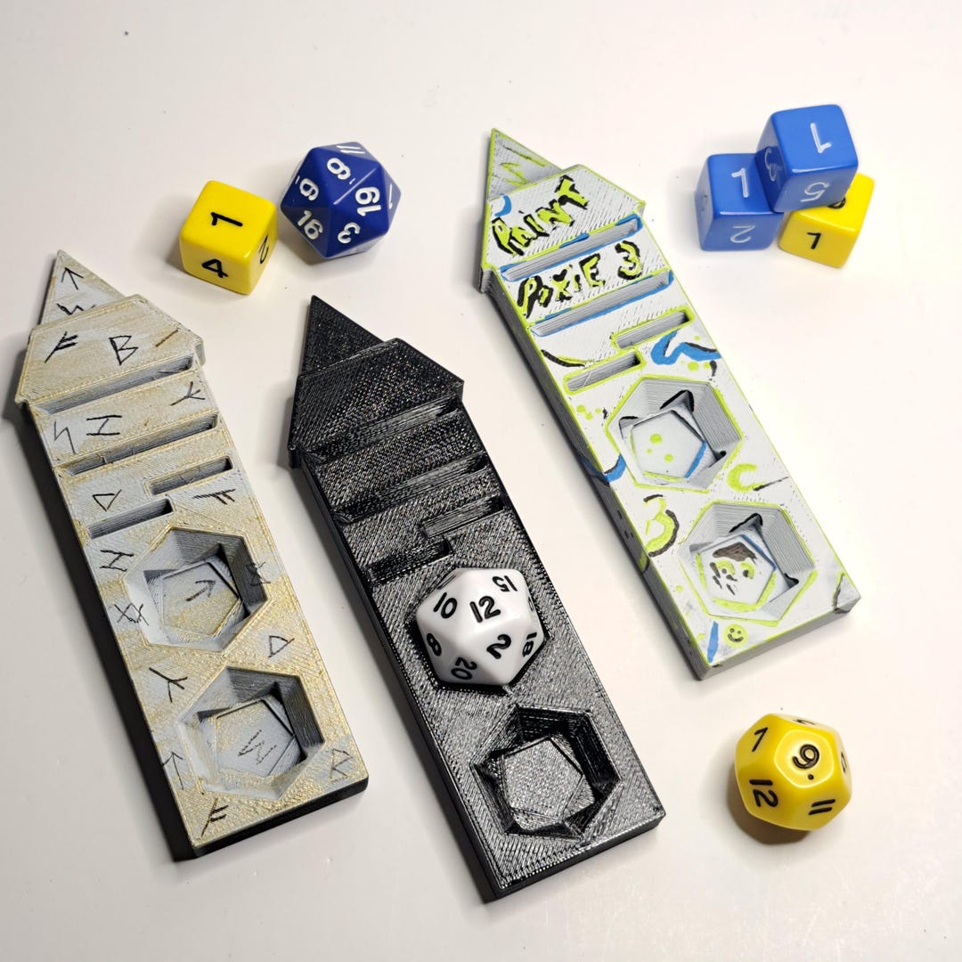 Set of 4 Kill Team Wound Markers - 2 Dice Generic (black) for Wargaming ...