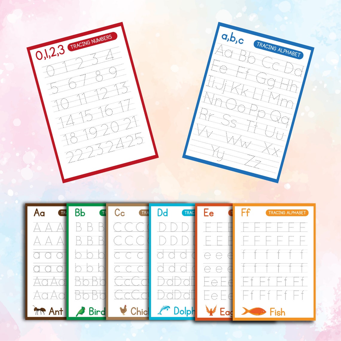 Alphabet Tracing, Letters A to Z, Numbers 1-25, Early Education ...