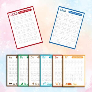 Alphabet Tracing, Letters A to Z, Numbers 1-25, Early Education ...