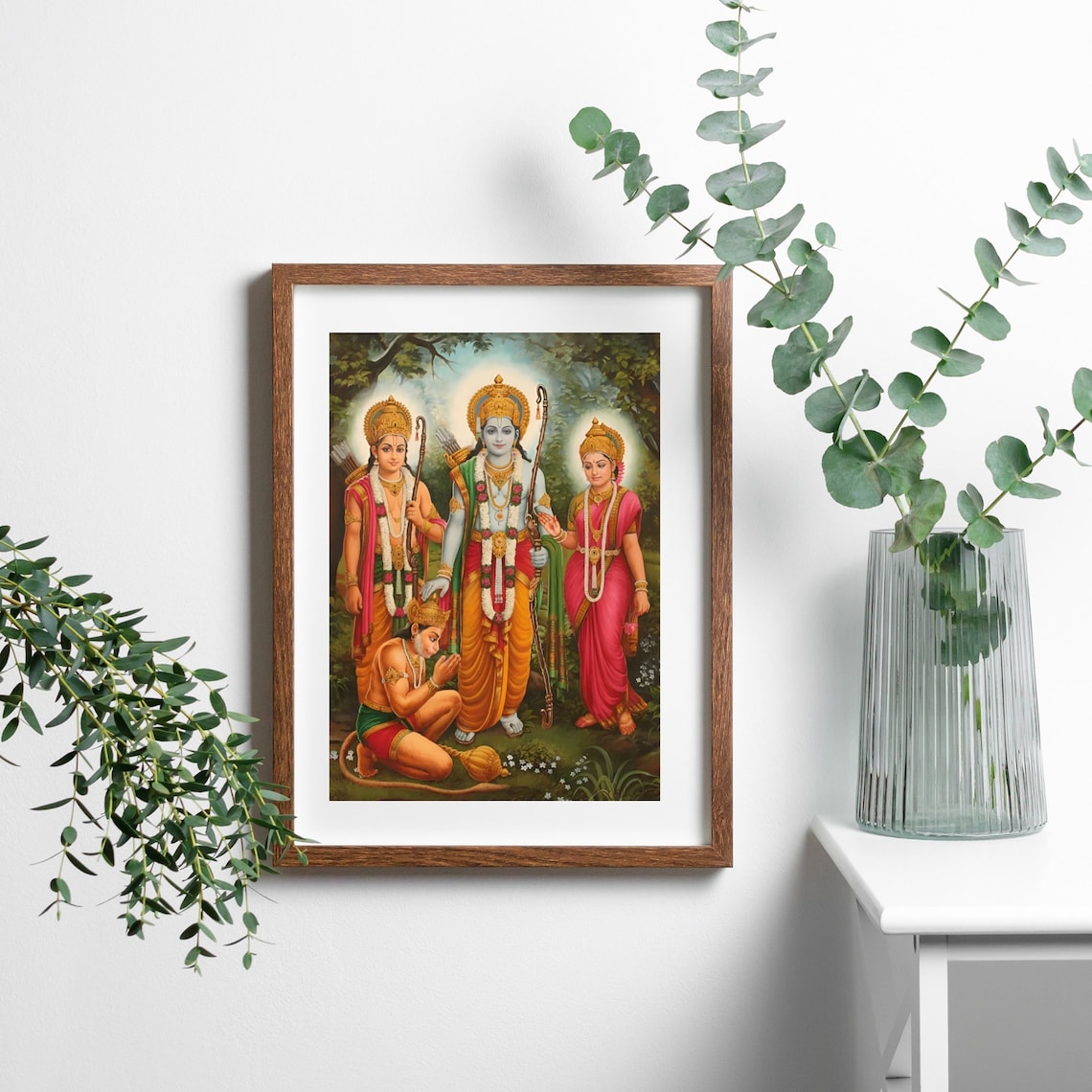 Ram Darbar Painting, Digital Print, Shreeram, Laxman, Hanuman Home ...