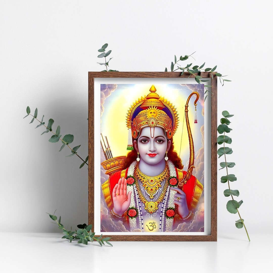 Ram Darbar Painting, Digital Print, Shreeram, Laxman, Hanuman Home ...