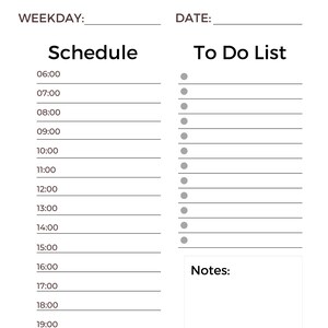 Dayplanner+, Minimalist Design, To-do List, Daily Schedule, Notes, PDF ...