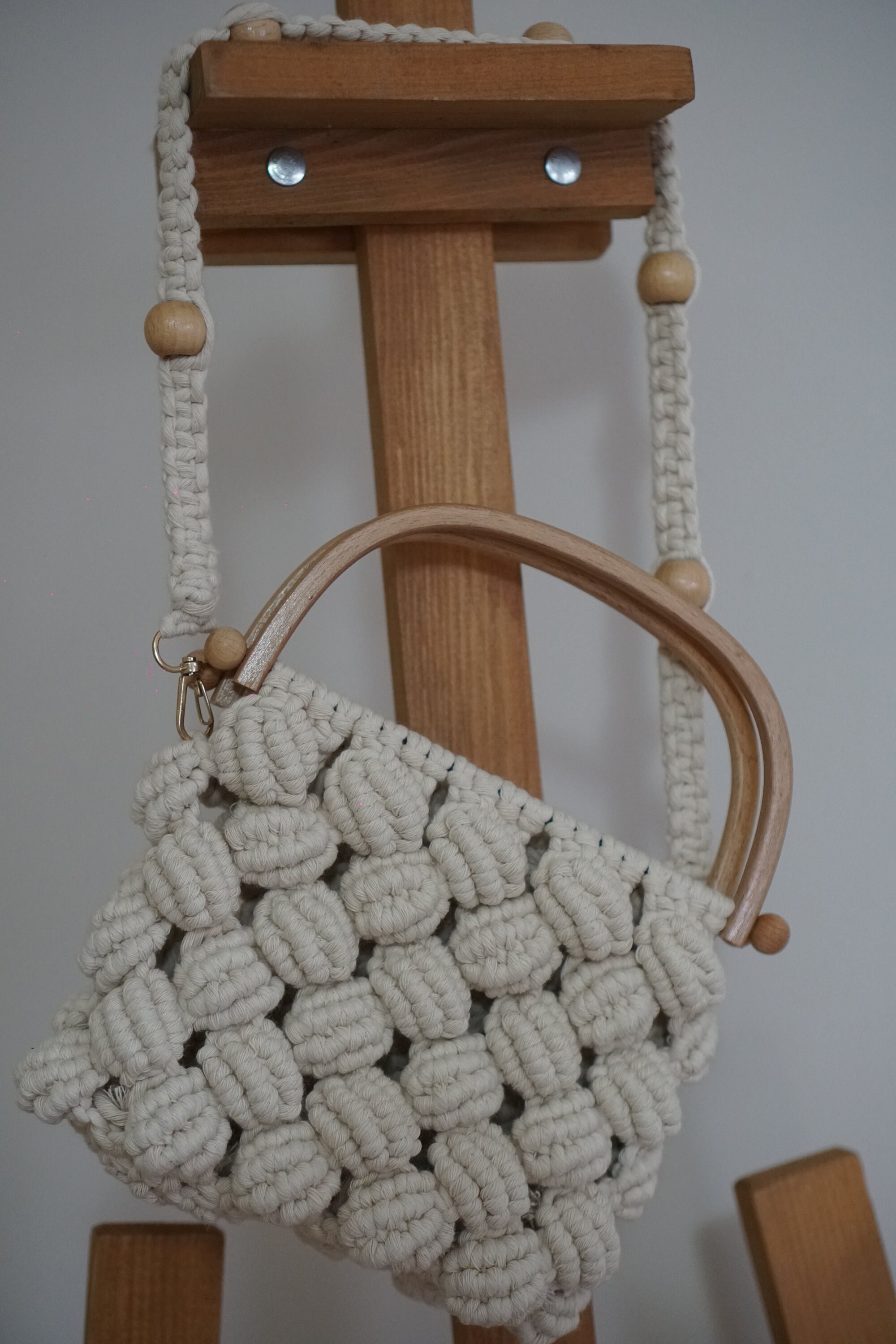 Macrame Bag , Cotton Macrame Bag,macrame Knot Bag, Handmade Macrame Bag ...