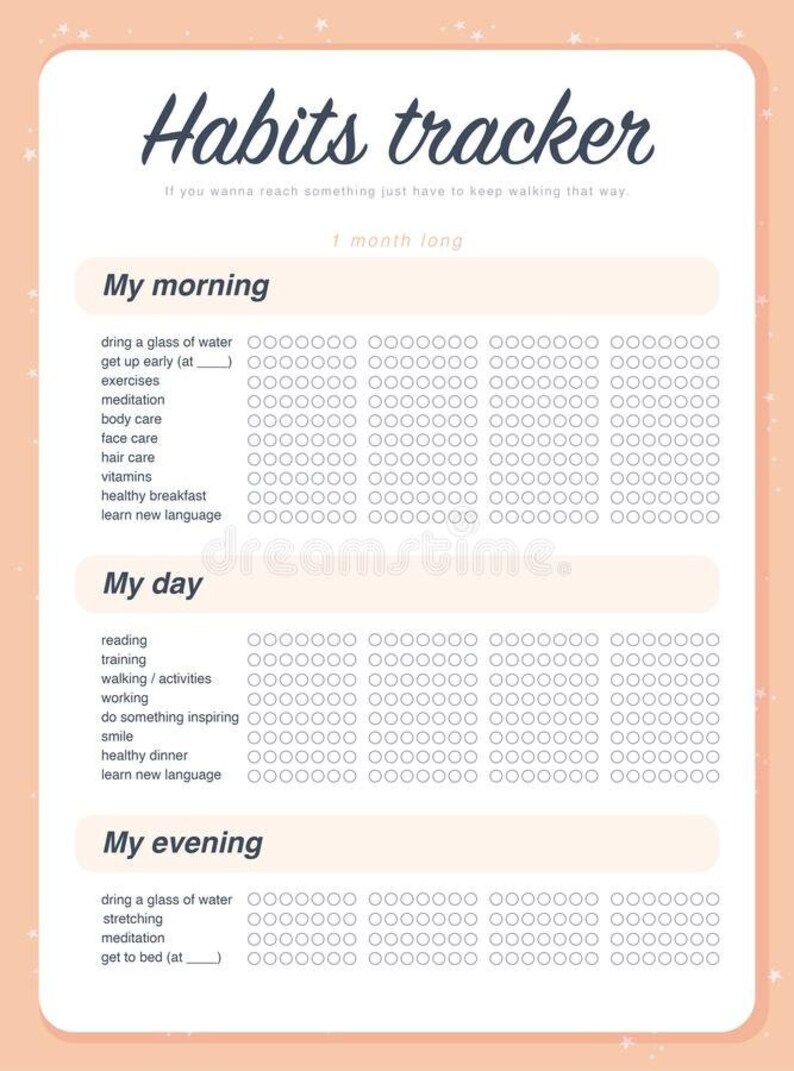 Healthy Habit Tracker | Track Your Habits - Etsy