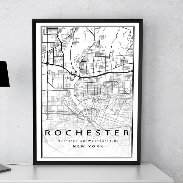 Rochester Map - Etsy
