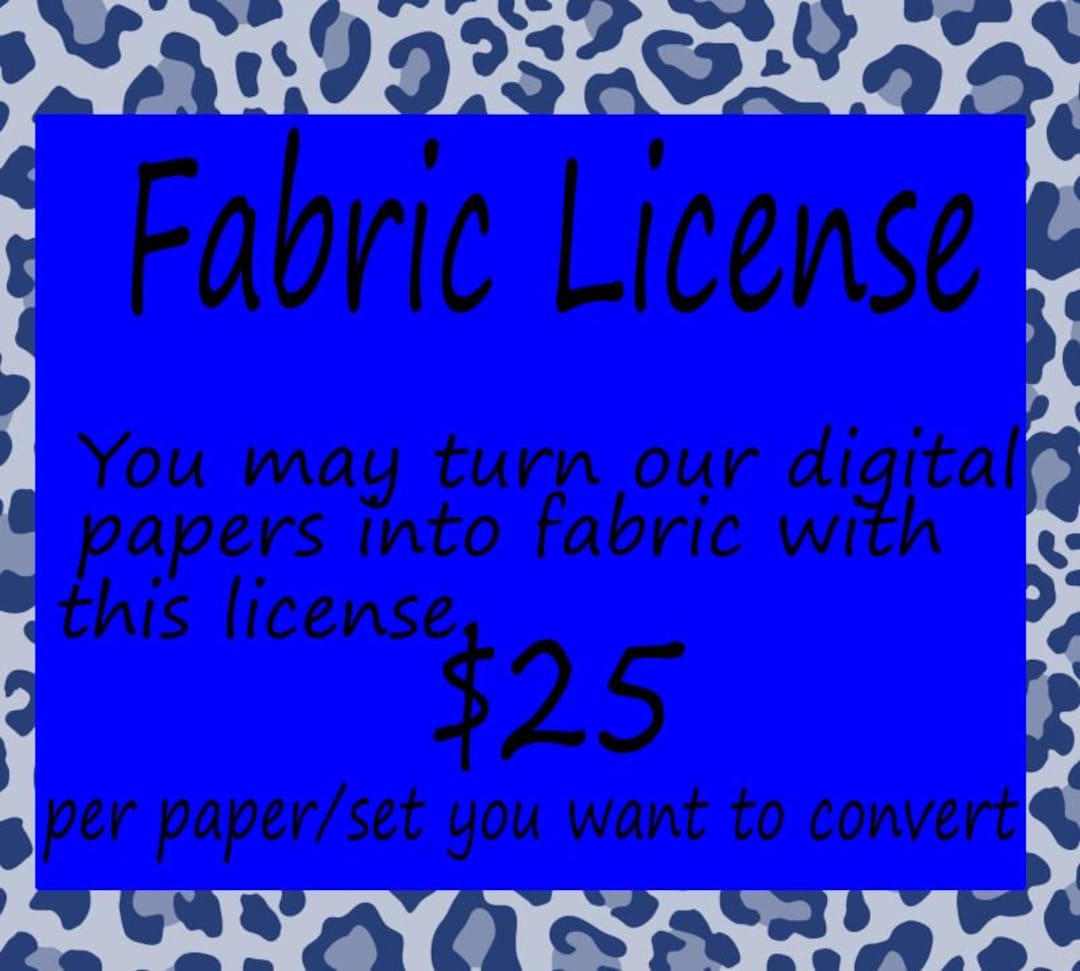 Fabric License, Clipart License, Sublimation License, Sublimation ...