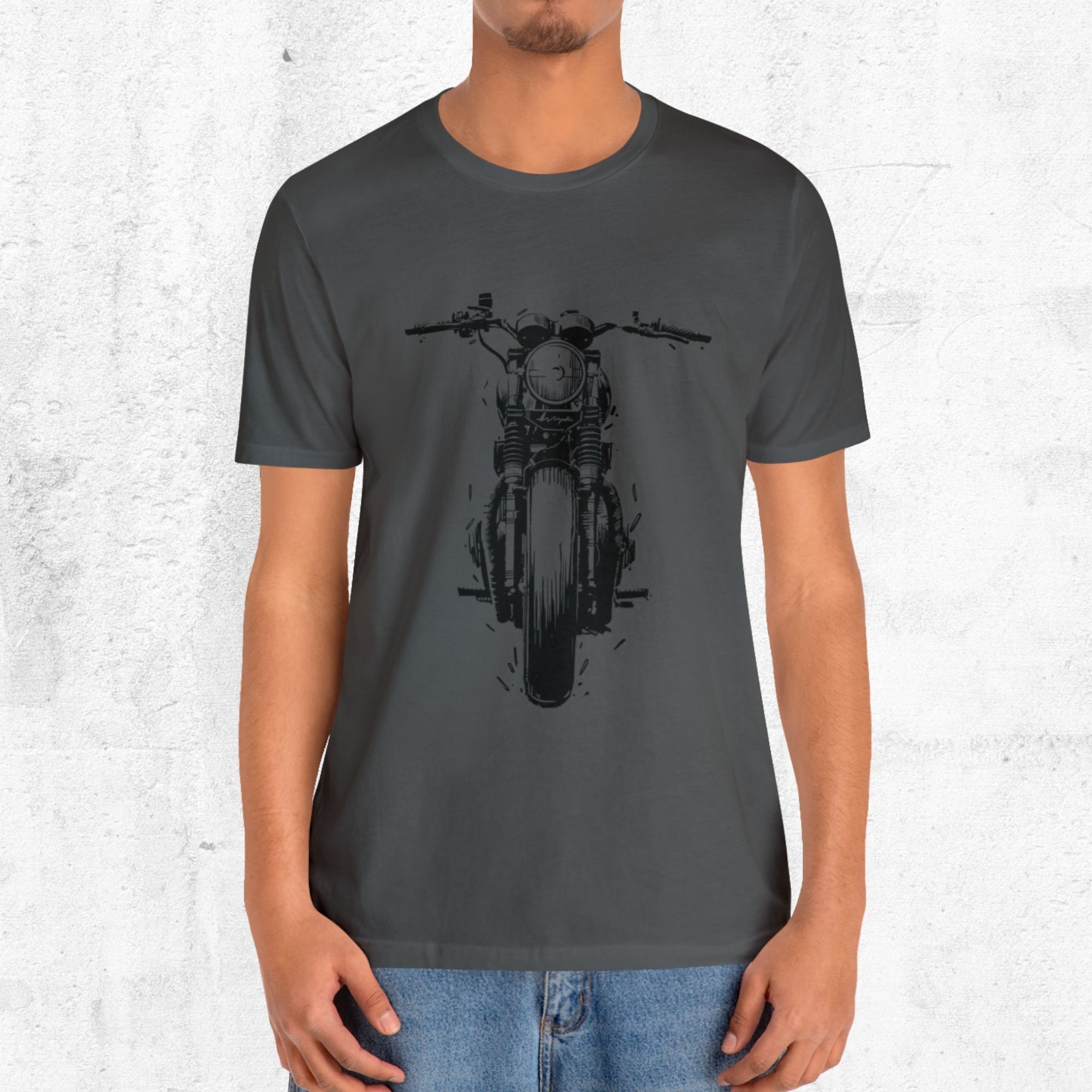 Vintage Motorcycle T-shirt Front Classic Biker Tee, Vintage Biker Shirt ...