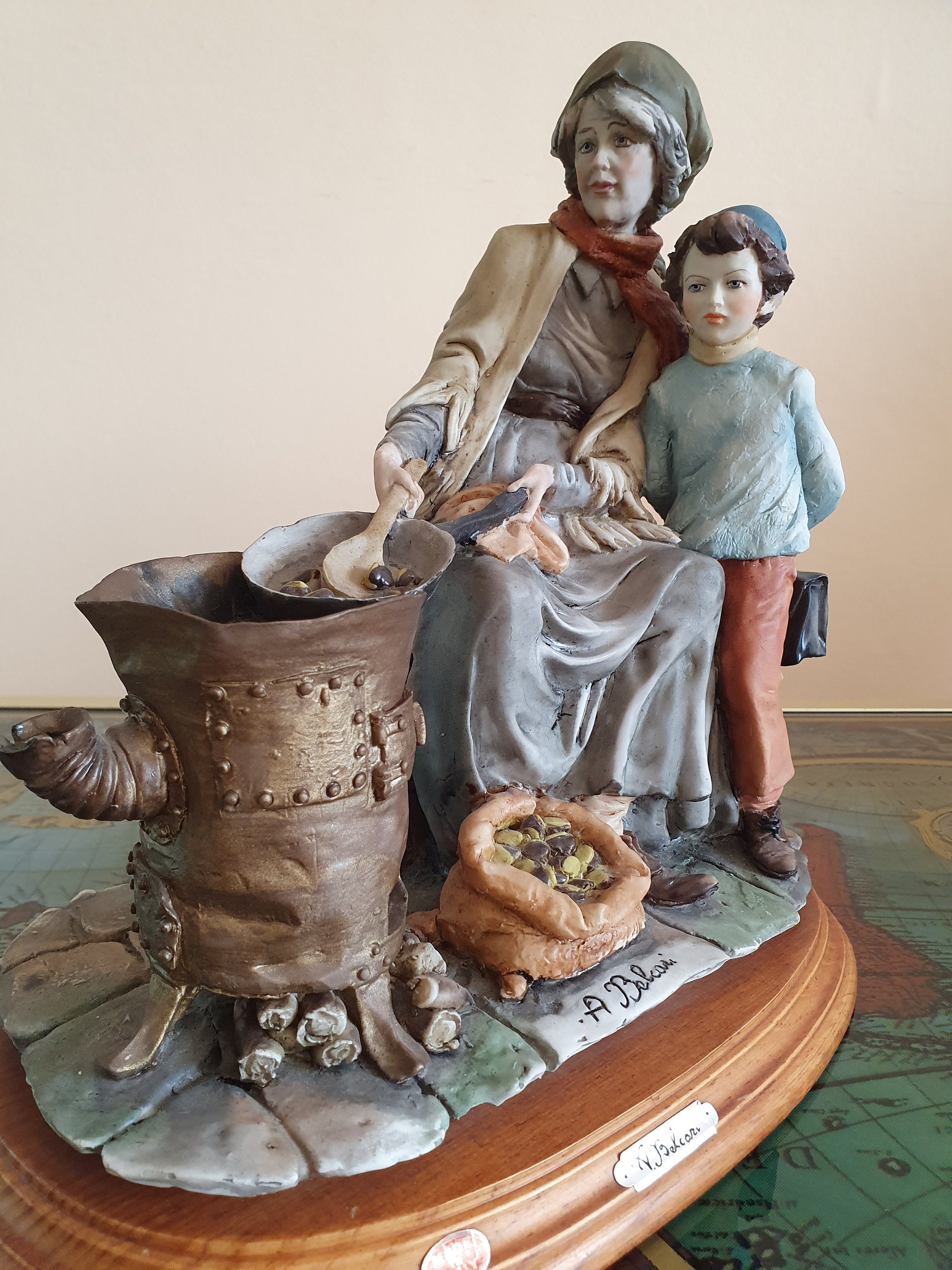 Genuine Capodimonte Porcelain Figurine Made in Italy - Old Woman ...